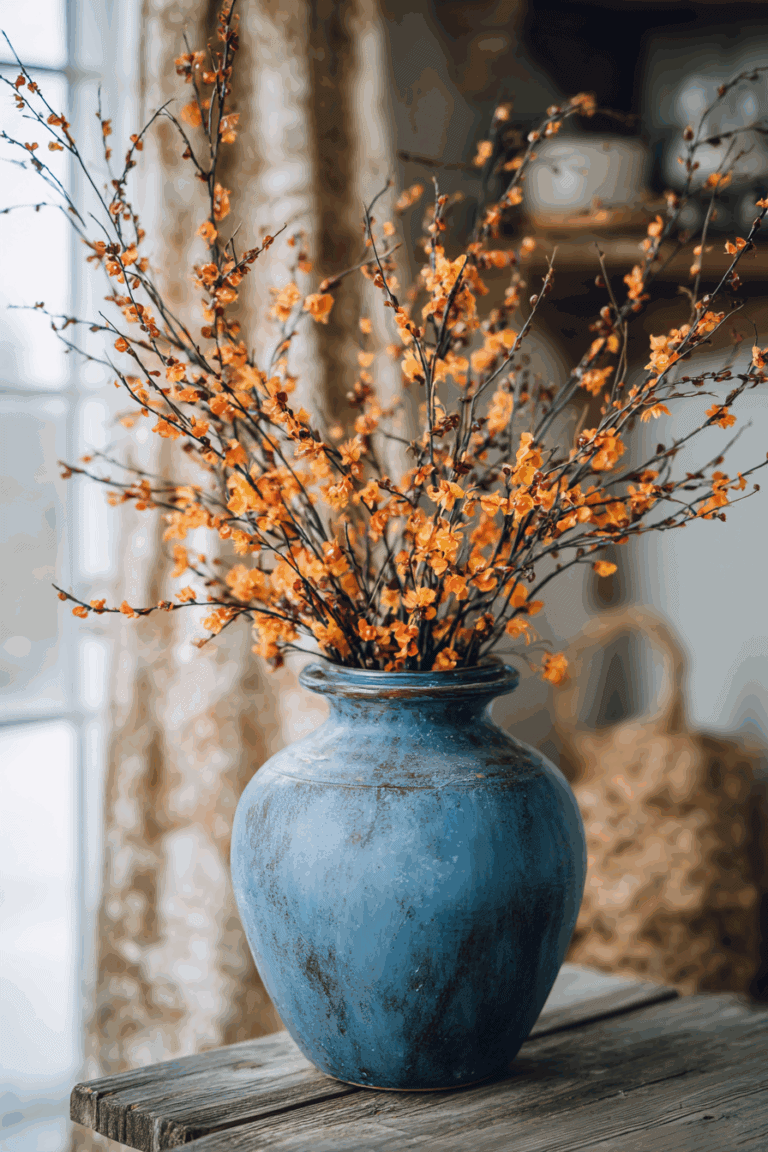35 Cozy Blue Fall Decor Ideas You’ll Absolutely Love - Maison Muse Living