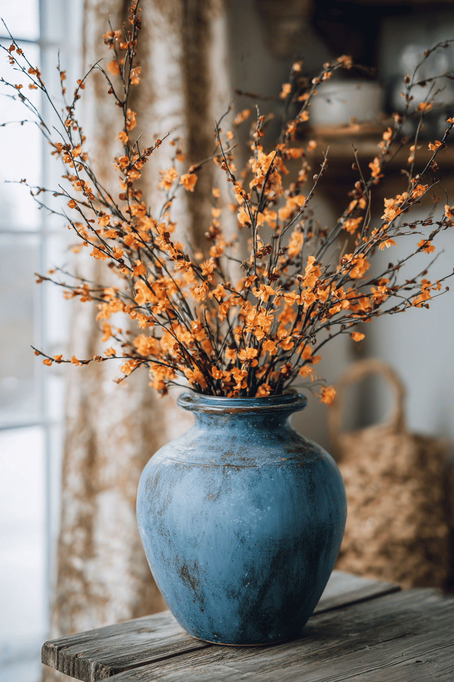 35 Cozy Blue Fall Decor Ideas You’ll Absolutely Love - Maison Muse Living