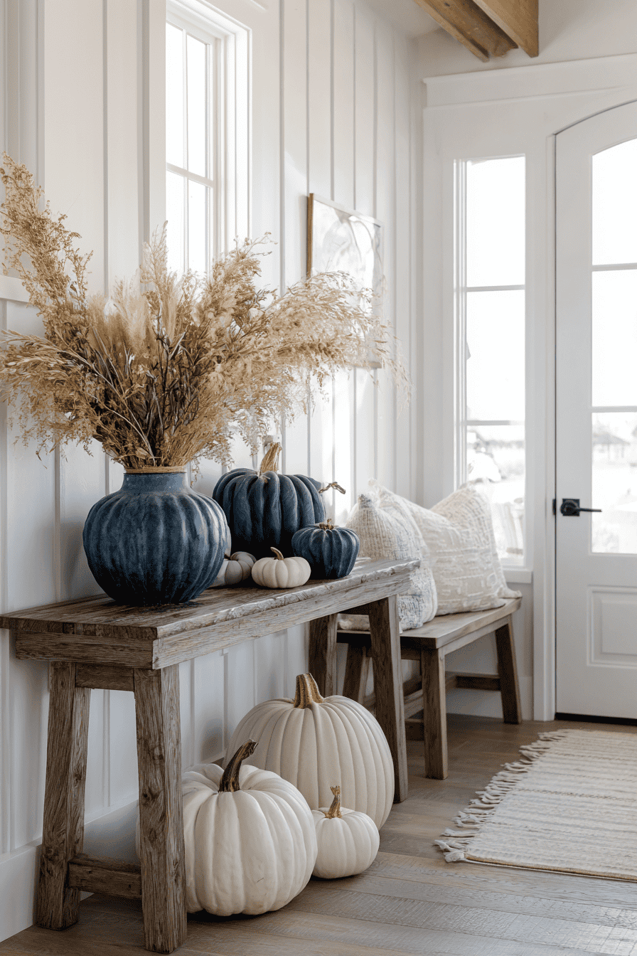 35 Cozy Blue Fall Decor Ideas You’ll Absolutely Love - Maison Muse Living