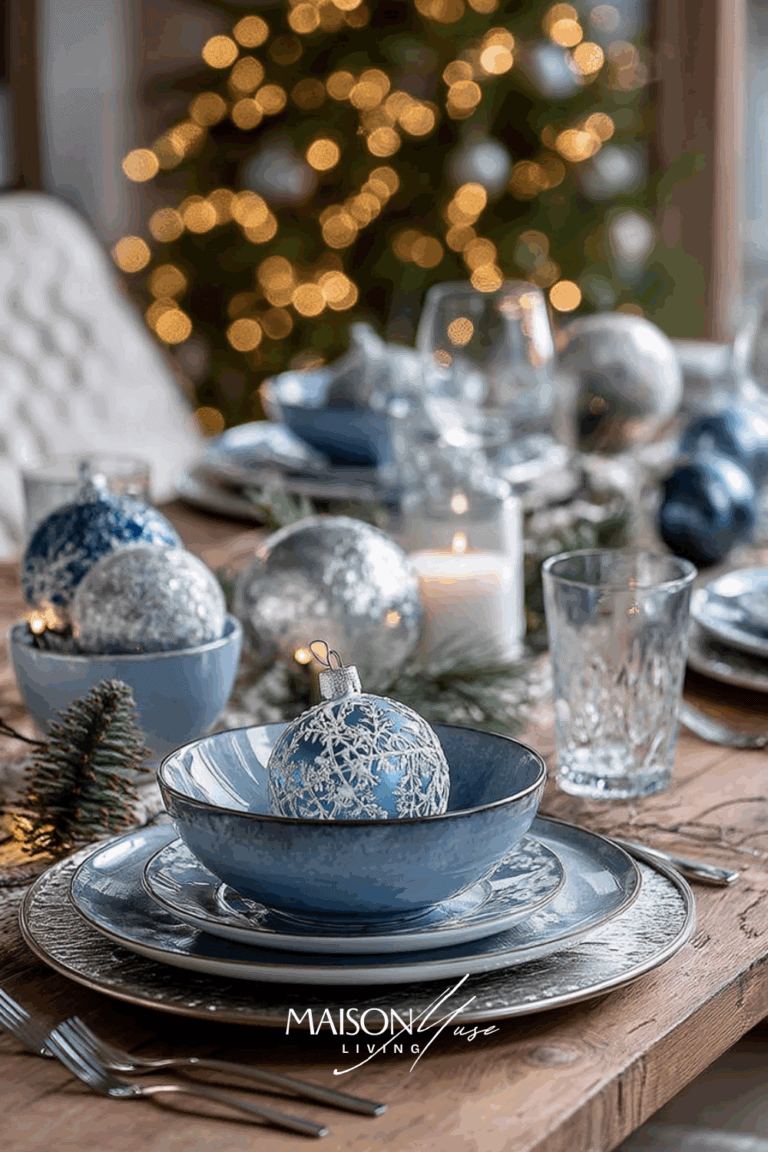 35 Blue Christmas Table Setting Ideas for an Elegant Holiday - Maison ...