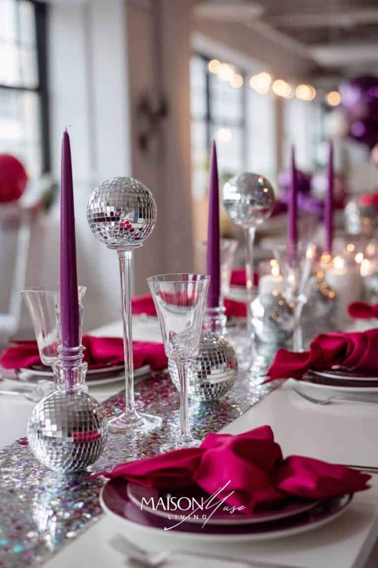 Disco Glam New Year’s Eve Tablescapes For A Cozy Night In - Maison Muse ...